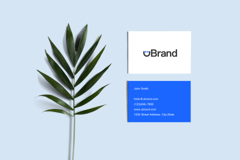 极简ins风名片展示vi logo样机效果图免费在线编辑 - uBrand