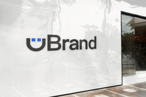 店铺玻璃墙logo样机免费在线编辑 - uBrand